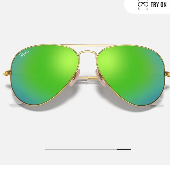 Ray-Ban | Accessories | Ray Ban Aviator Flash Green Lenses | Poshmark